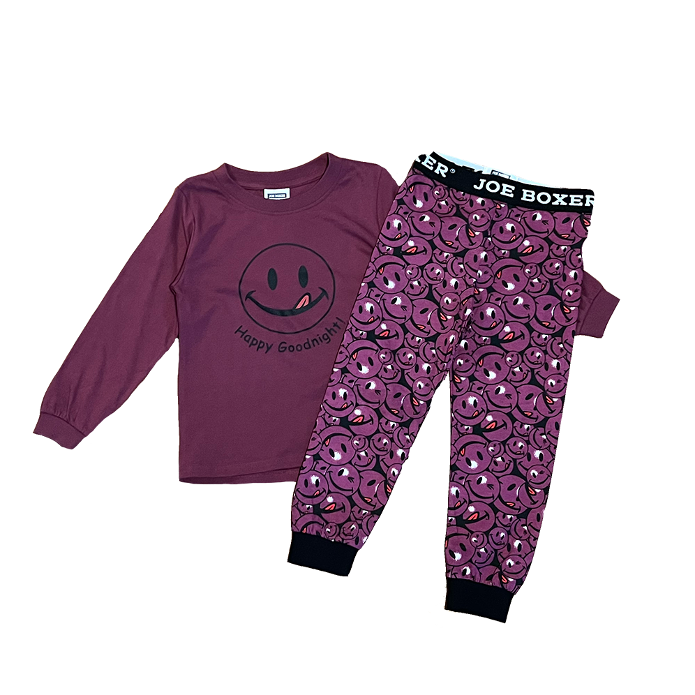 Fjólublátt 'Happy Goodnight' náttfatasett – Joe Boxer