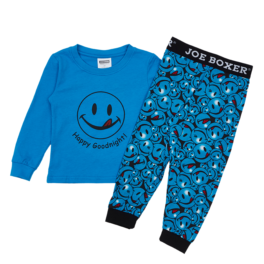 Turkisblátt 'Happy Goodnight' náttfatasett – Joe Boxer